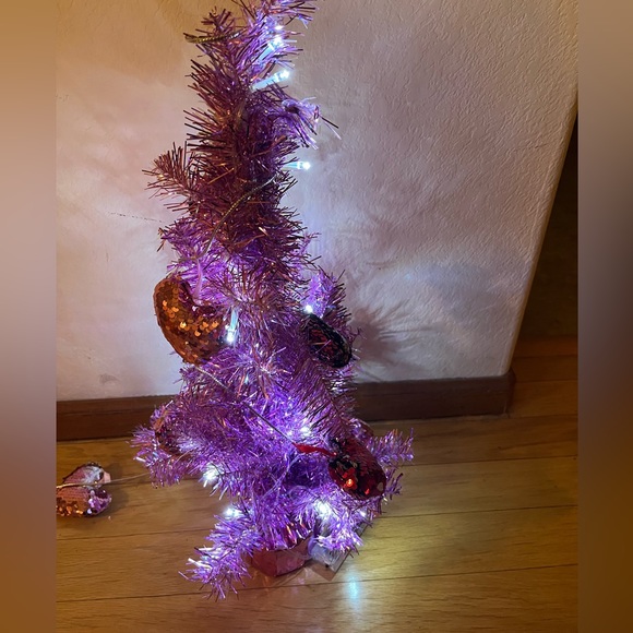 Accents | Light Up Pink Valentines Tree With Sequin Hearts | Poshmark
